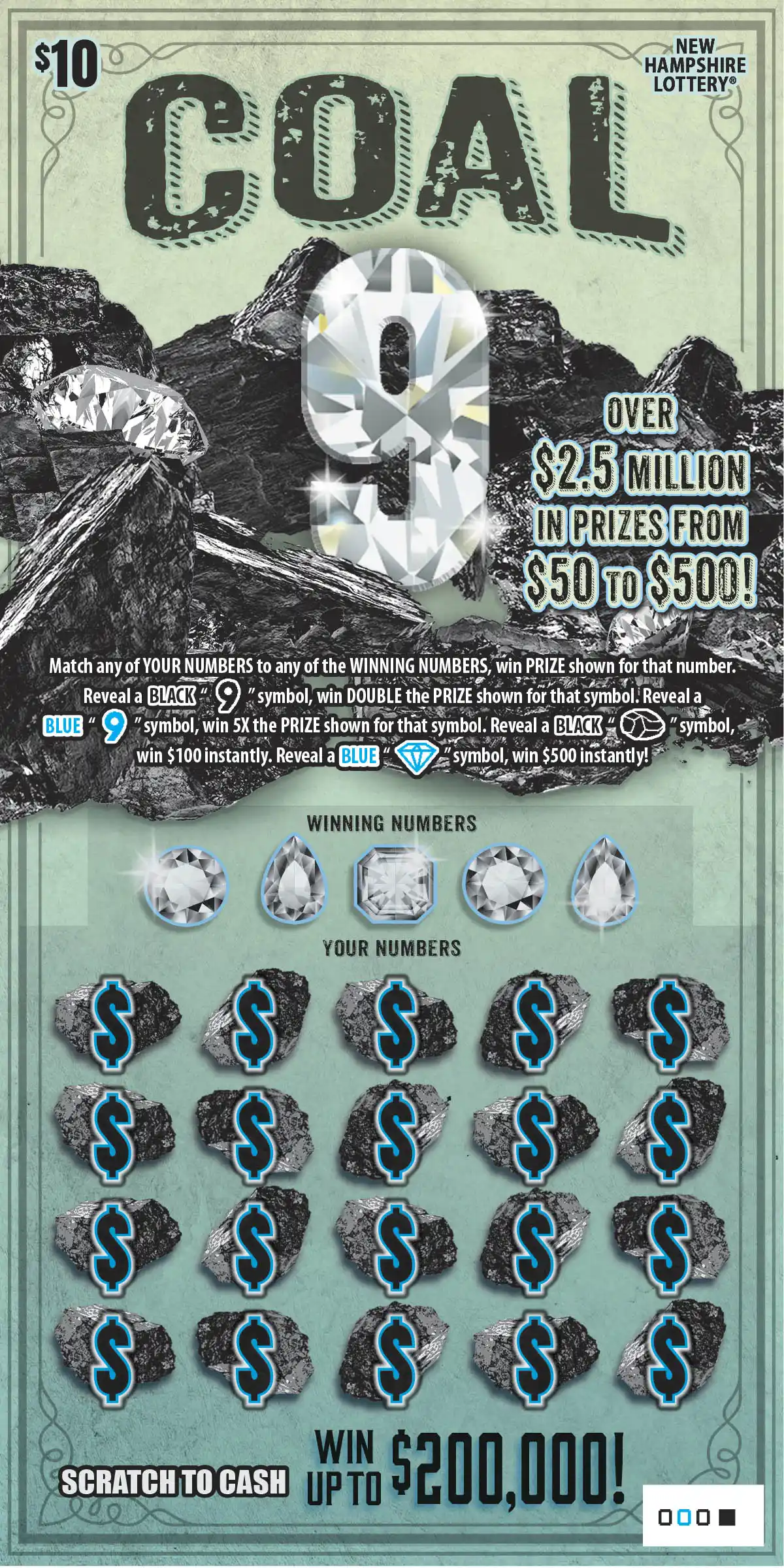 Coal 9 (#1693) - NH Scratch Game Stats – LottoEdge